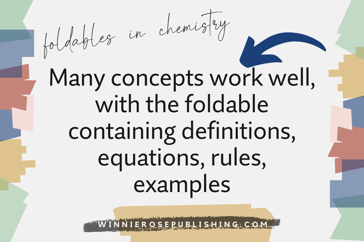 How to improve student learning with foldables in your chemistry ...